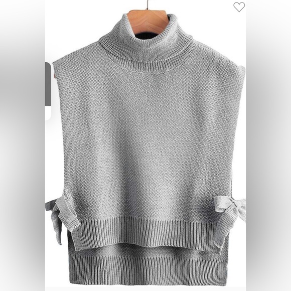 Jackets & Coats | Turtle Neck Knot Side Sweater Vest | Poshmark
